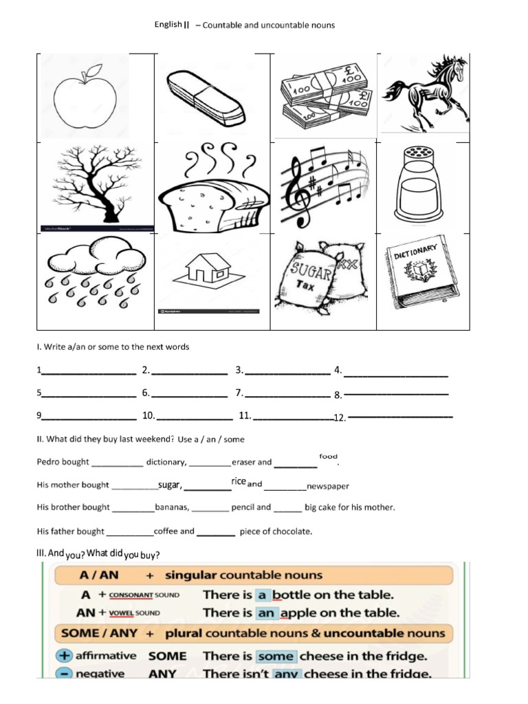 Practice - Countable&uncountable nounsMUKRIN | PDF | Pasta | Capsicum