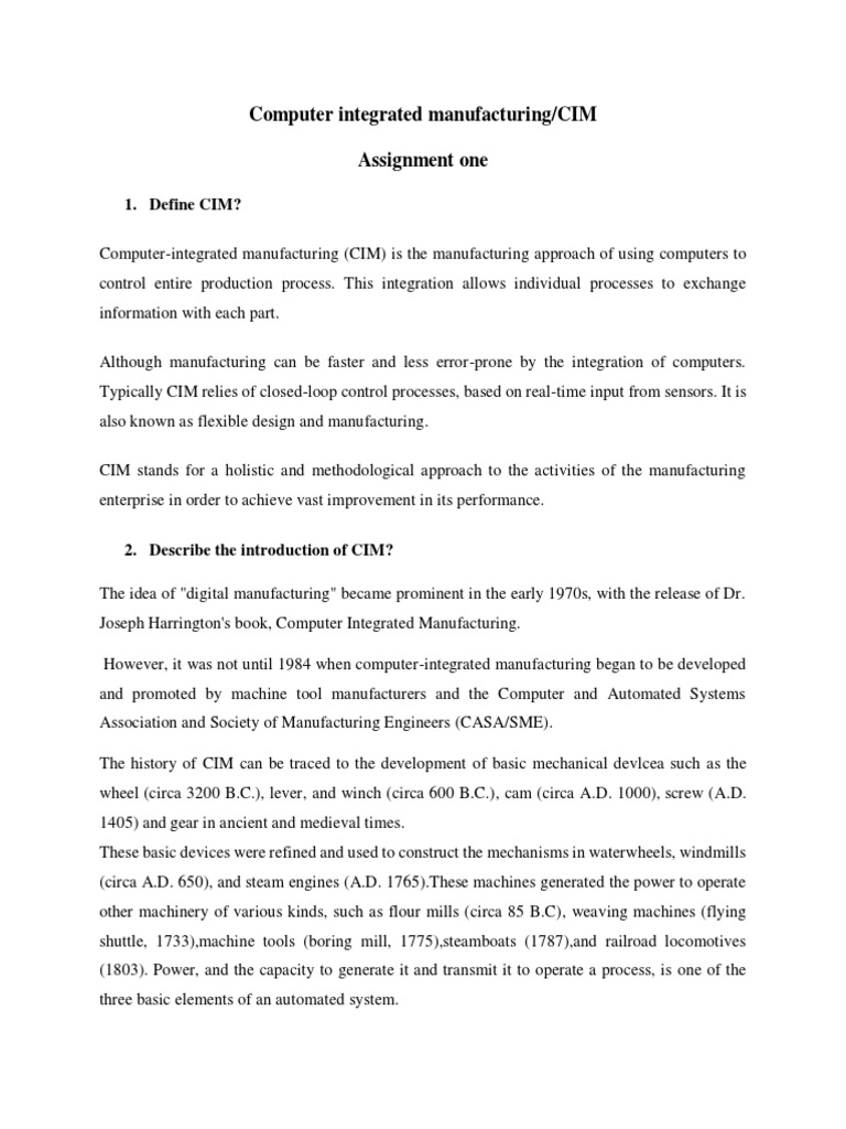 Assignment 1 PDF | Download Free PDF | Robotics | Robot