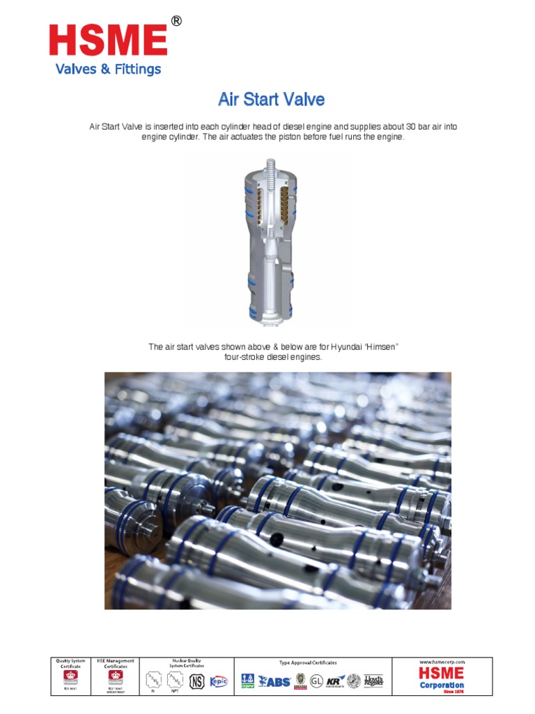 HSME Air Start Valve | PDF