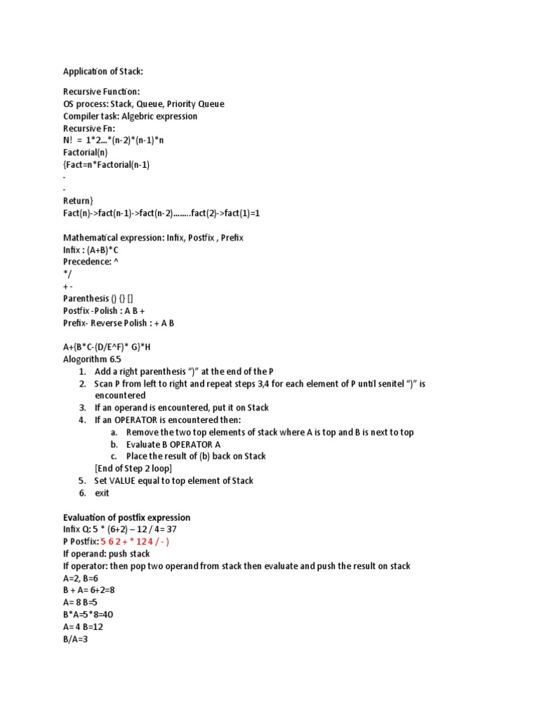 Evaluation of Postfix Expression | PDF | Mathematical Logic | Teaching ...