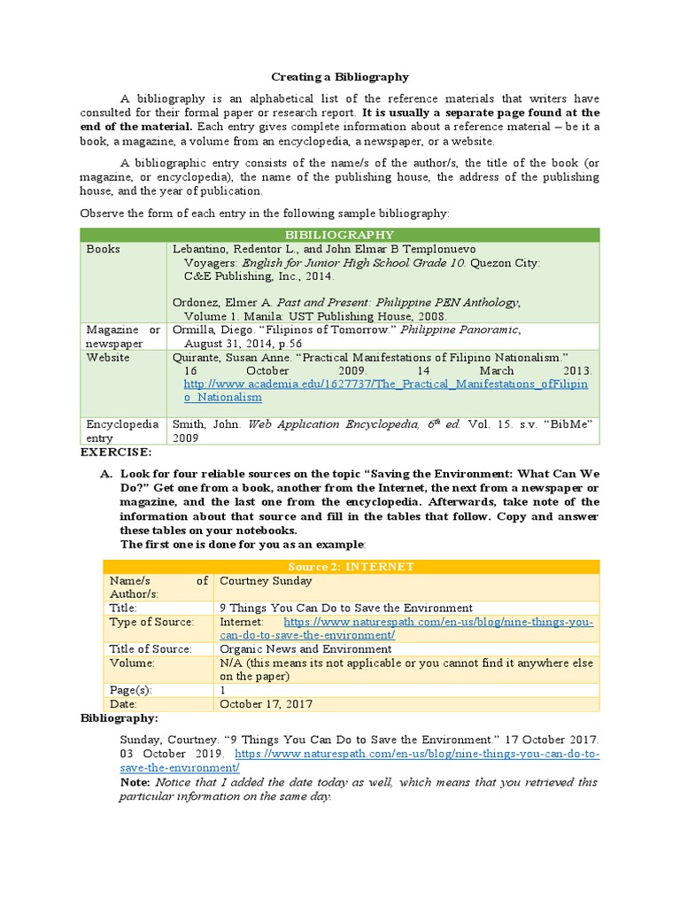 Creating A Bibiliography | PDF | Bibliography | Mass Media