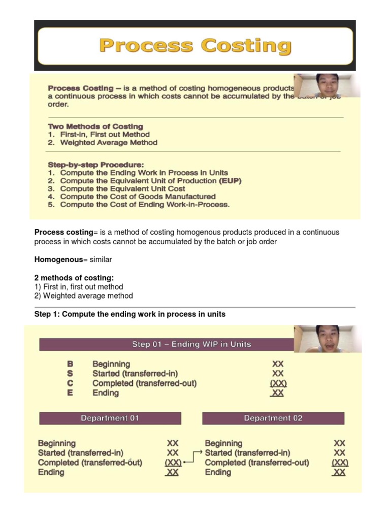 Process Costing: Calculating Unit Costs and Inventory Values Using the ...