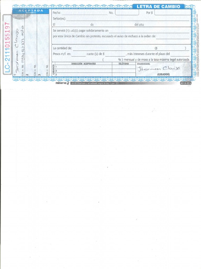 Letra Firmada en Blanco Por Jhorman PDF | PDF