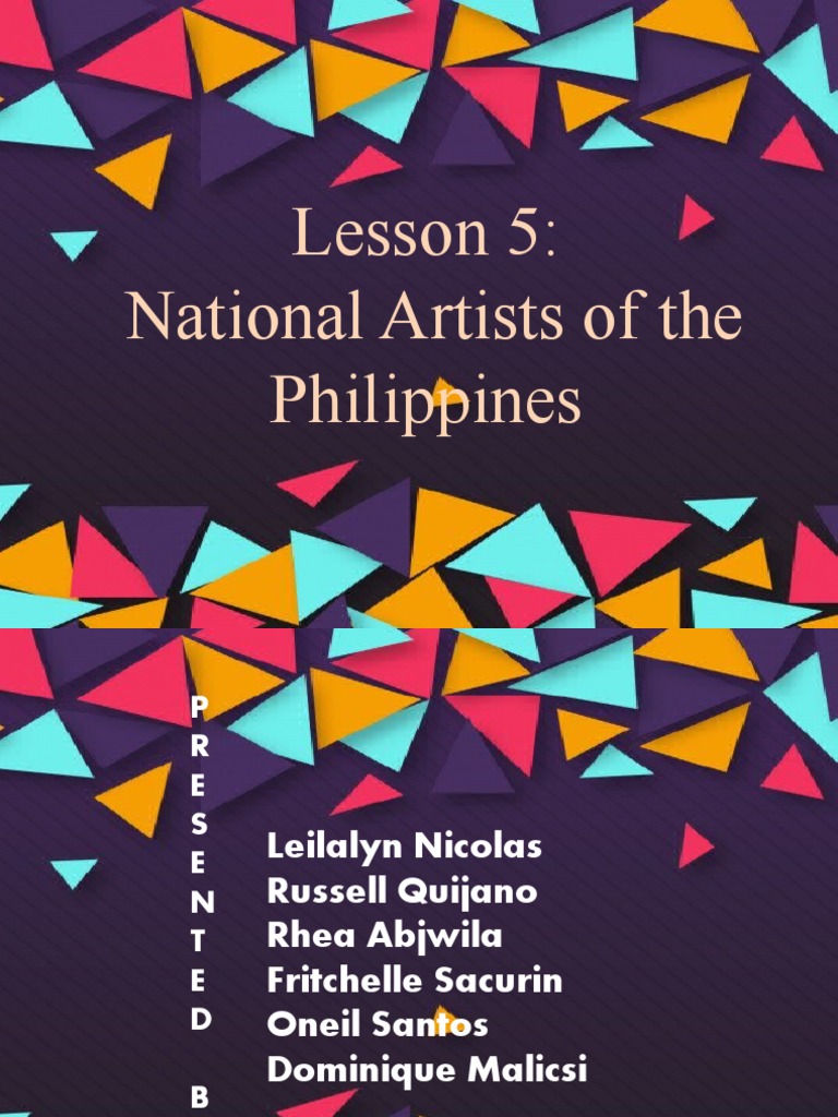 Lesson 5 - National Artists | PDF | Philippines | Sculpture