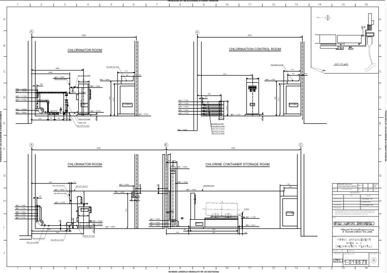 Chlorinator Room Chlorination Control Room: A-52 (6A) A-49-1 A-54 A-52 ...