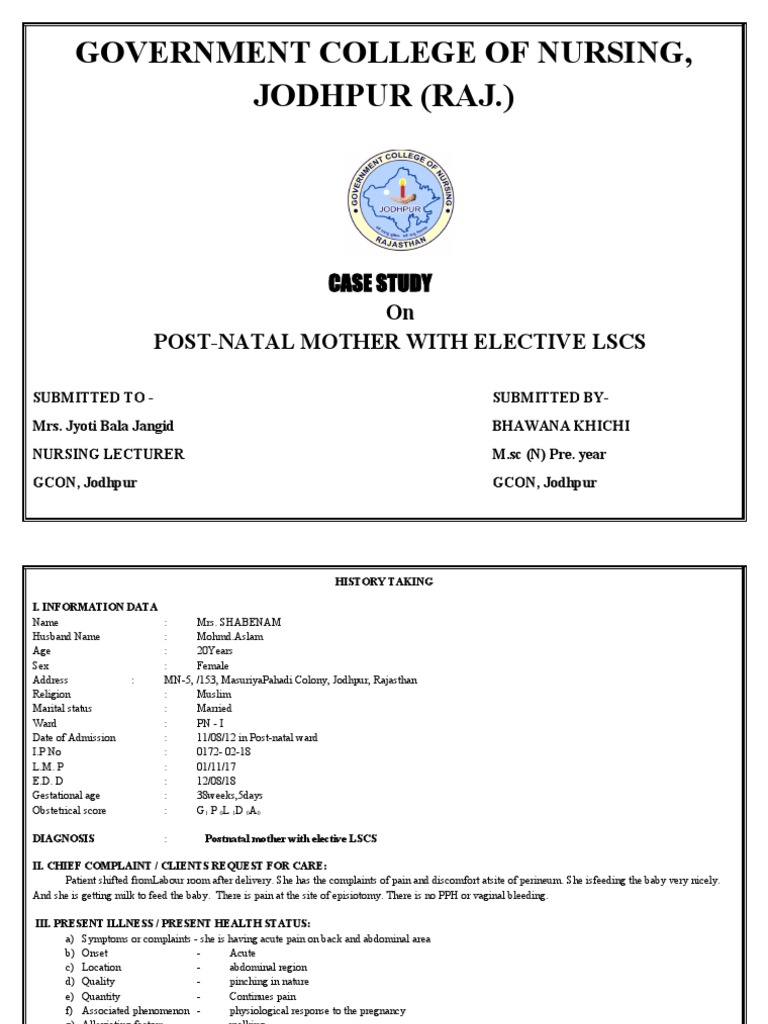 CS4 - LSCS NL | PDF | Caesarean Section | Childbirth