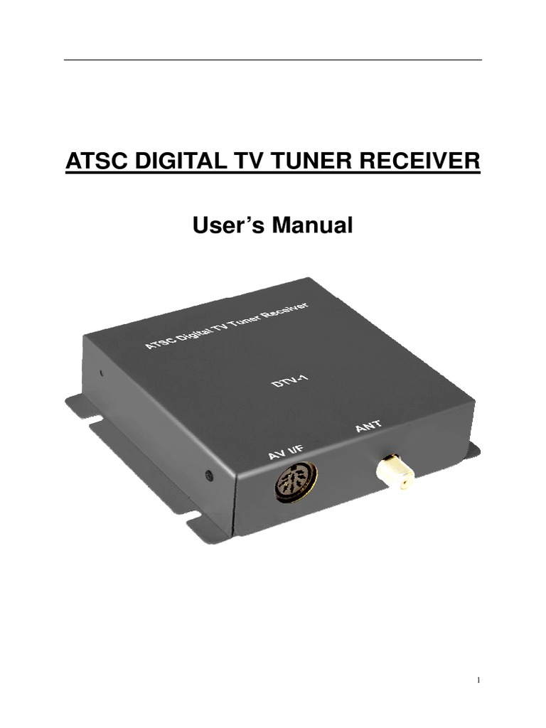 Atsc Digital TV Tuner Receiver | PDF | Menu (Computing) | Menu