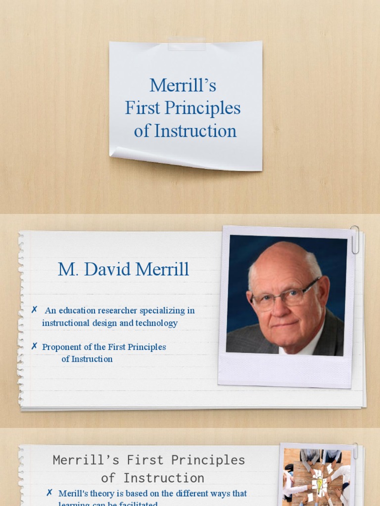 Merrill's First Principles of Instruction | PDF | Educational ...