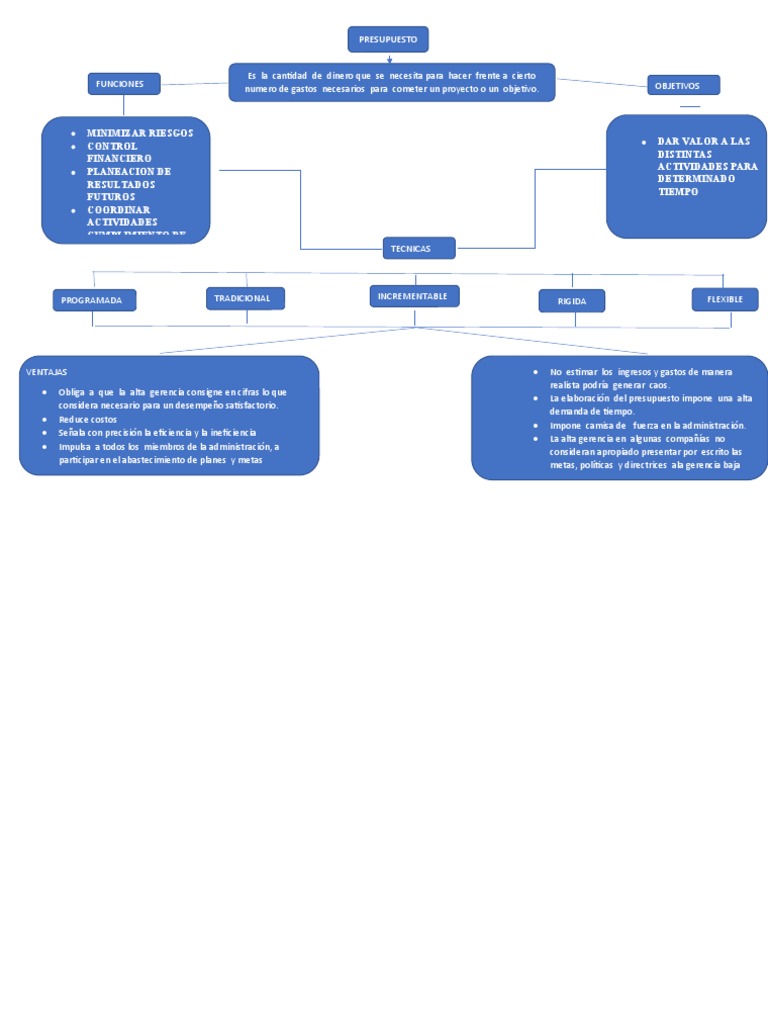 Mapa Conceptual Presupuesto | PDF | Presupuesto | Economias