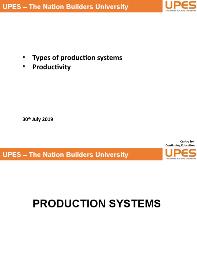 3+30.07.19 Types of Production Systems, Productivity | PDF | Labour ...