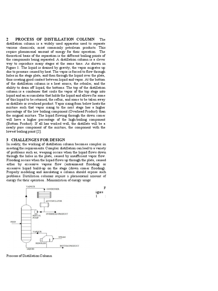 2 Process of Distillation Column | PDF