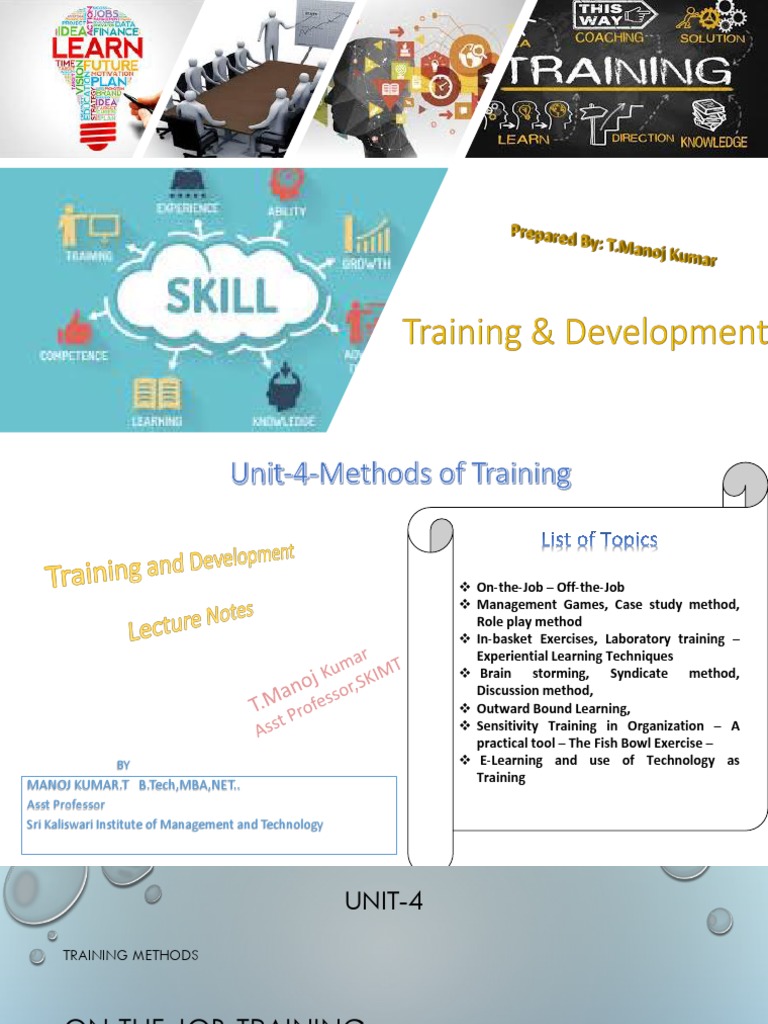 Unit-4-Methods of Training | PDF | Simulation | Motivation