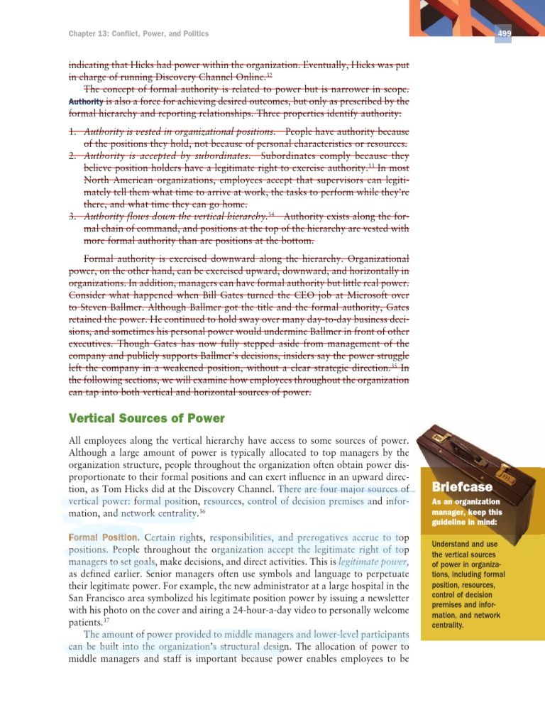 Daft 2009 - VERTICAL SOURCES OF POWER | PDF | Empowerment | Business