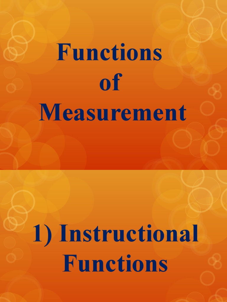 Function of Measurement | PDF | Test (Assessment) | Behavior Modification