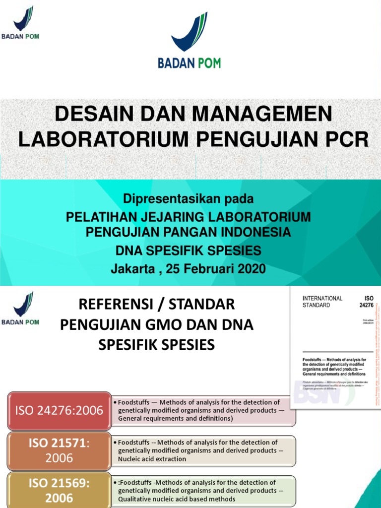 Desain Dan Management Laboratorium Pengujian PCR 2020 | PDF