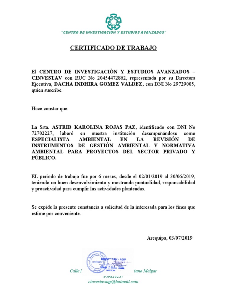 Modelo de Certificado | PDF