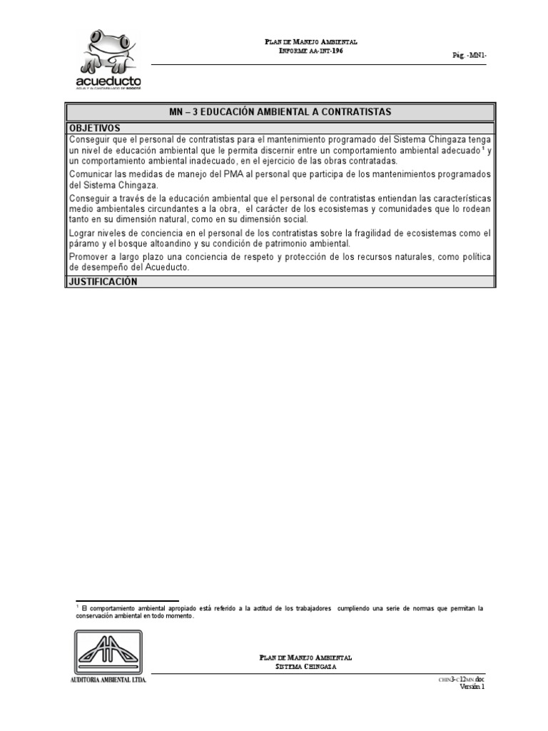 Fichas Pma | PDF | Entorno natural | Sustentabilidad