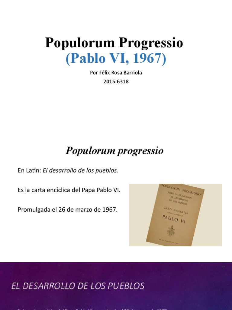 Populorum Progressio | PDF