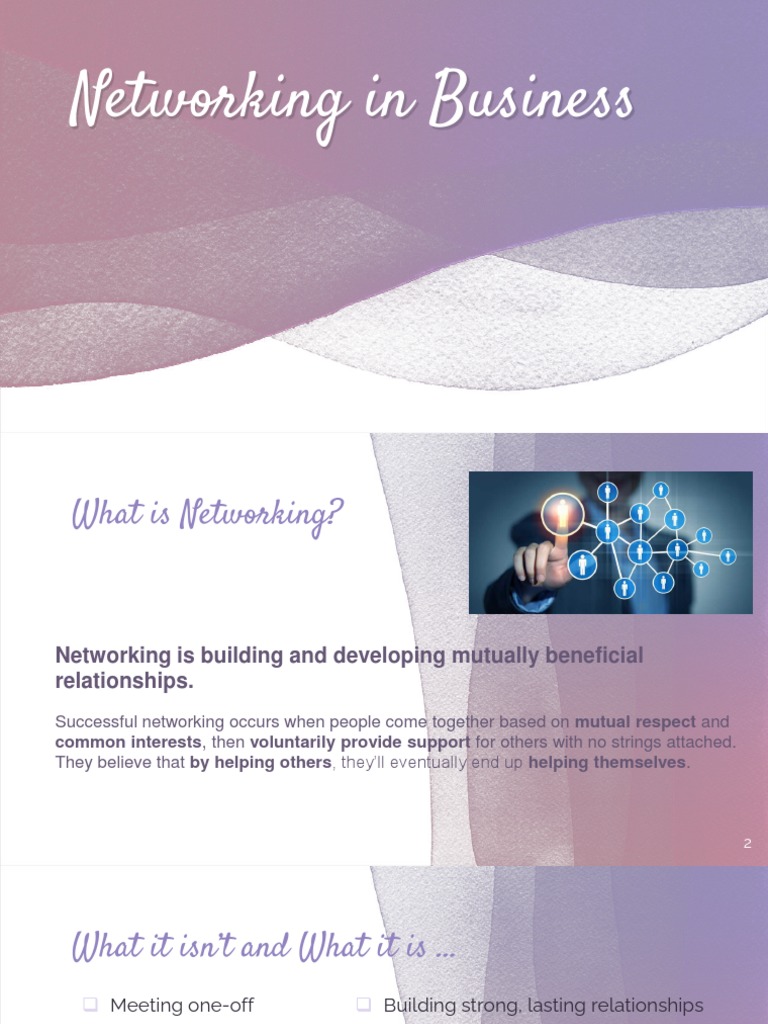 Networking in Business | PDF | Cognition | Business