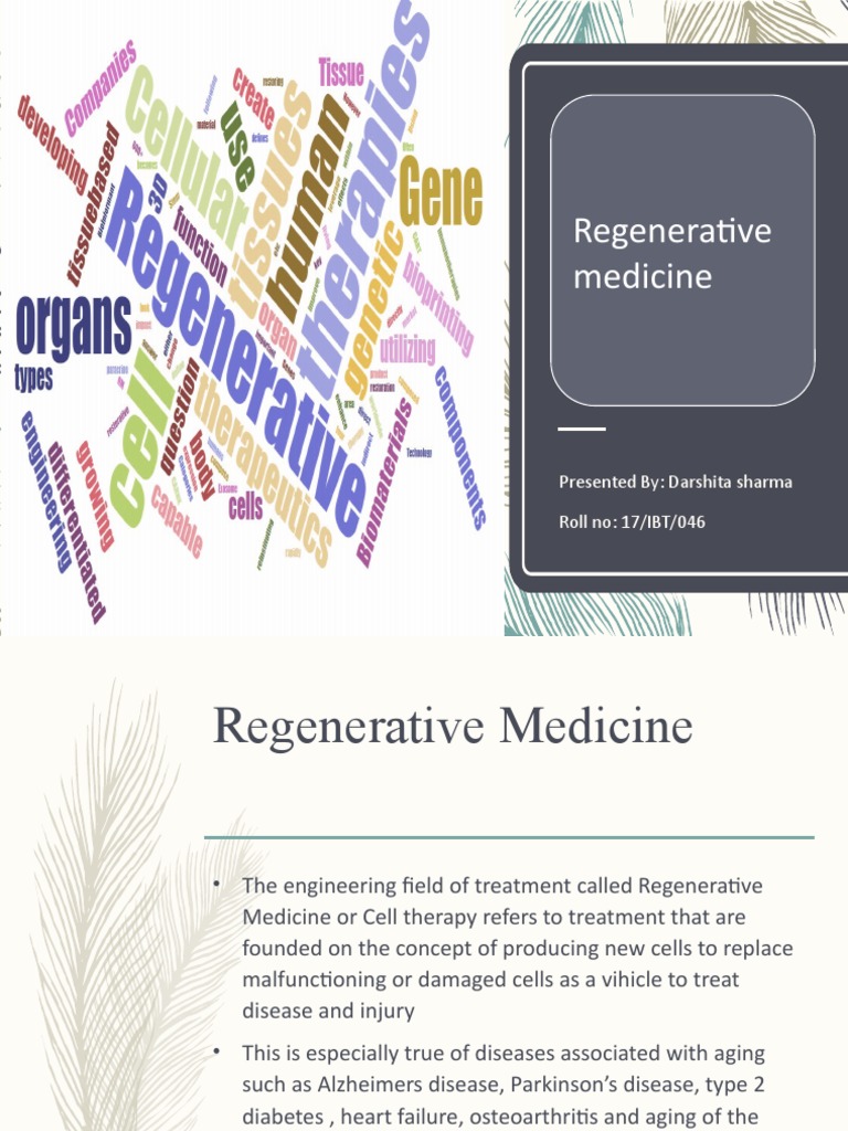 Regenerative Medicine | PDF | Regenerative Medicine | Stem Cell
