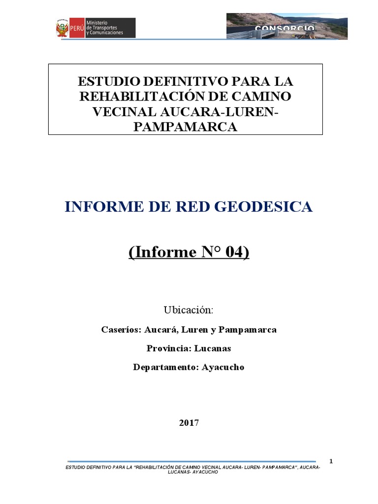 Informe de Red Geodesica | PDF | Geodesia | Sistema de Posicionamiento Global