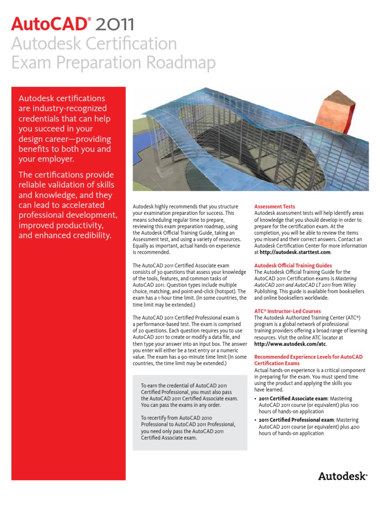 Autodesk Certification Exam Preparation Roadmap: Autocad | PDF | Auto ...