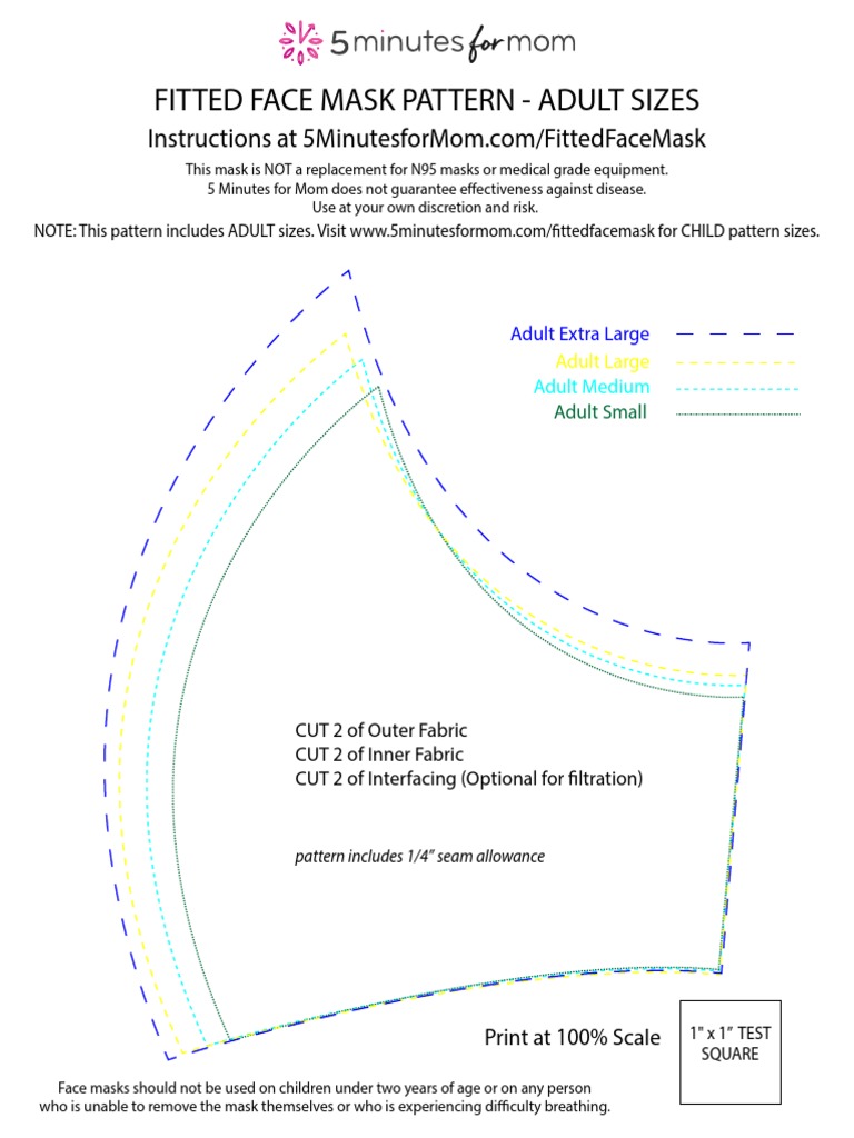 Two Face Mask Outline