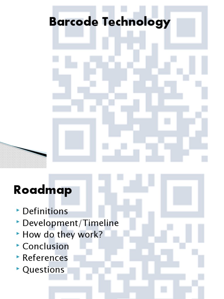 Barcode Technology Roadmap: A Guide to Definitions, Development, Codes ...