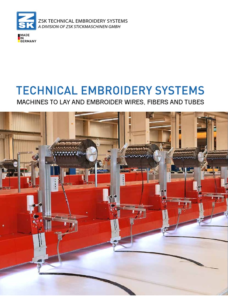ZSK Technical Embroidery Solutions | PDF | Embroidery | Optical Fiber