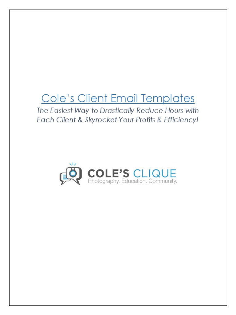 Coles Client Email Templates PDF | PDF | Coupon | Wedding