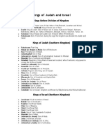 Chart of The Kings of Israel and Judah | PDF | Kingdom Of Judah ...