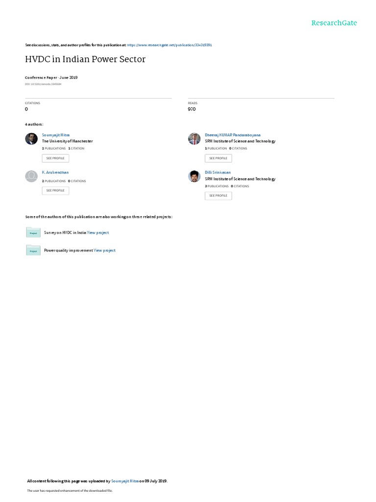 HVDC India | PDF | High Voltage Direct Current | Electric Power ...
