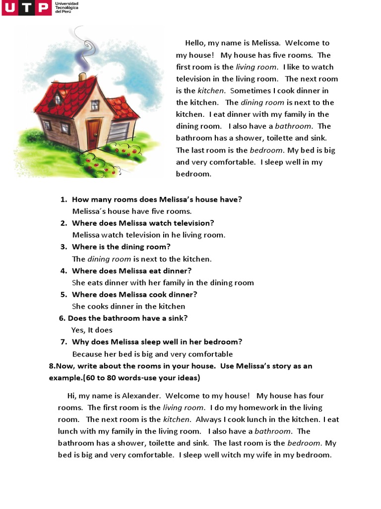 My House Reading Activities Unit 4-Week 10 (3) - 1 | PDF | Cooking ...