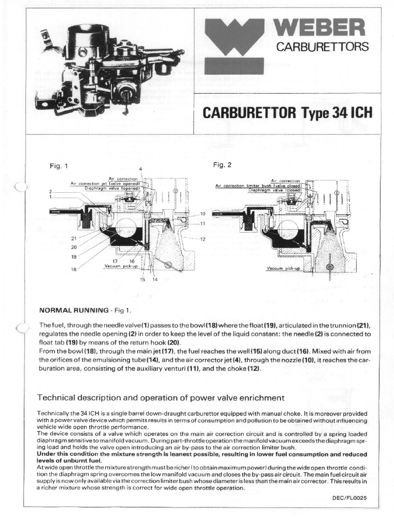 WEBER 34 ICH Manual | PDF