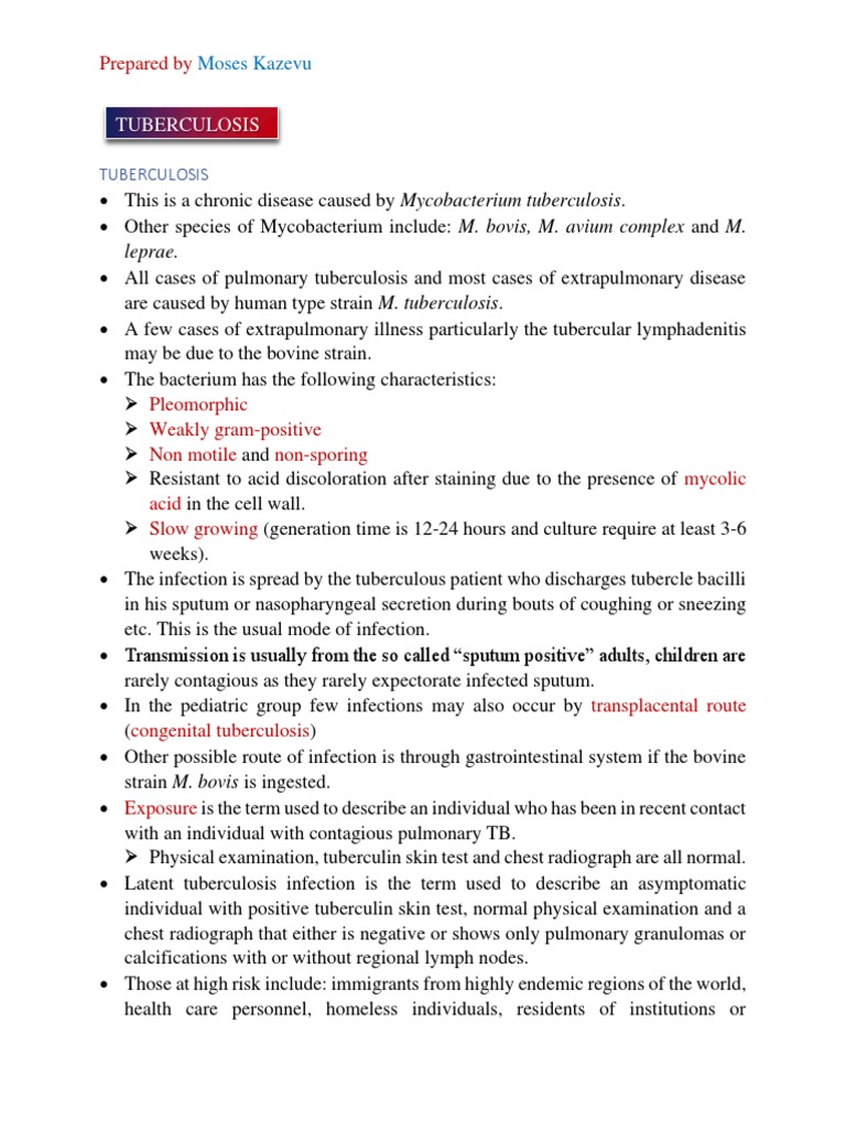 MK Tuberculosis | PDF | Tuberculosis | Immunology