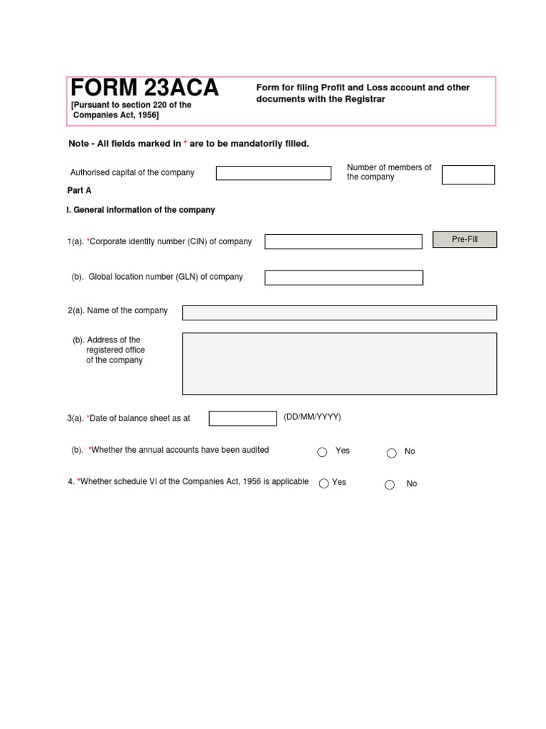 Form 23 ACA | PDF