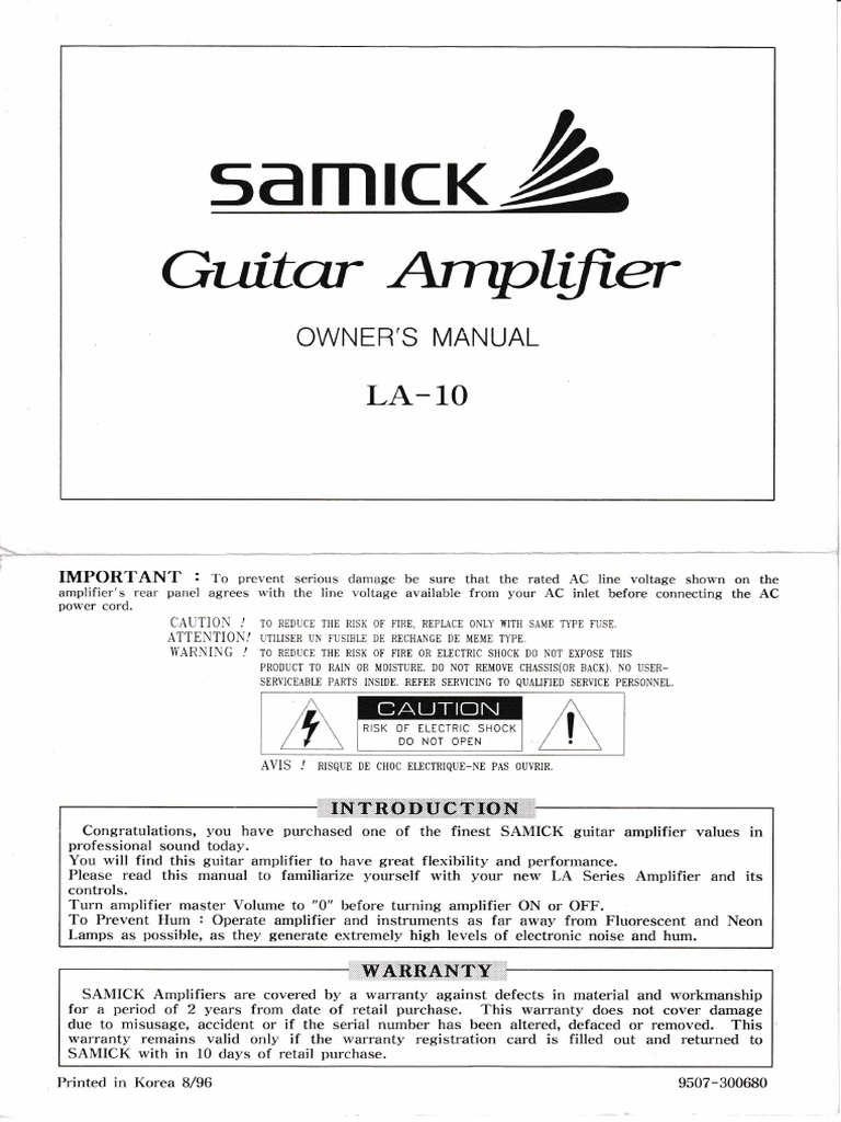 Amplificador Samick | PDF | Music Technology | Electrical Engineering