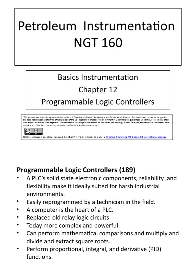 Petroleum Instrumentation NGT 160: Basics Instrumentation Programmable Logic Controllers | PDF