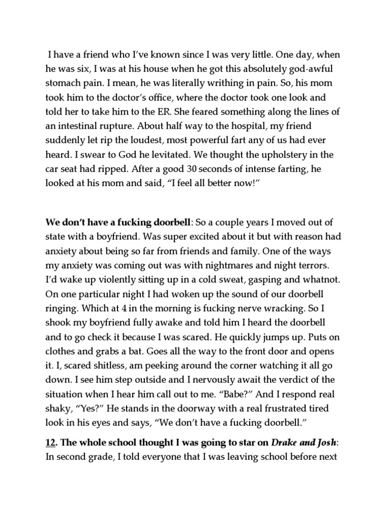 Humourous Teen Short Stories | PDF