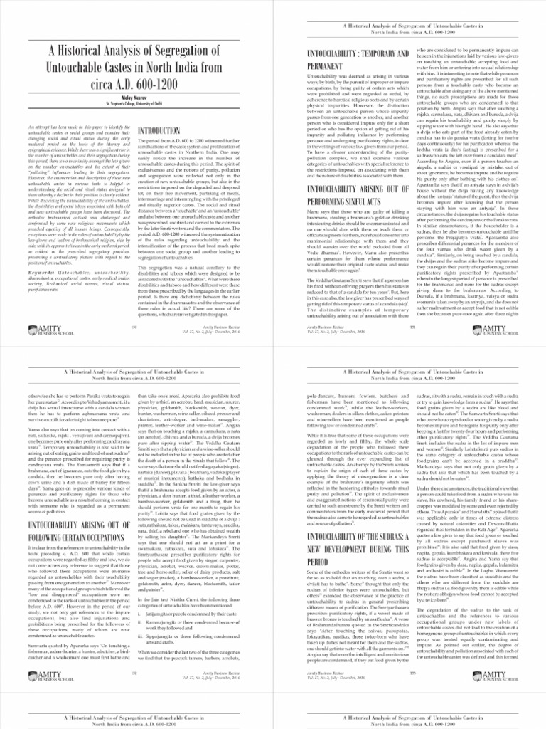 Neerav - Untouchability Article | PDF