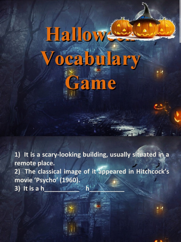 Halloween Vocabulary Game | PDF