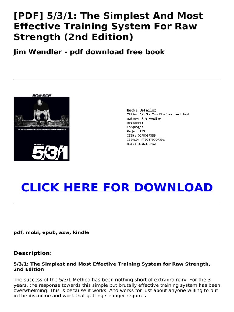 PDF 531 The Simplest and Most Effective Training System For Raw ST Jim ...