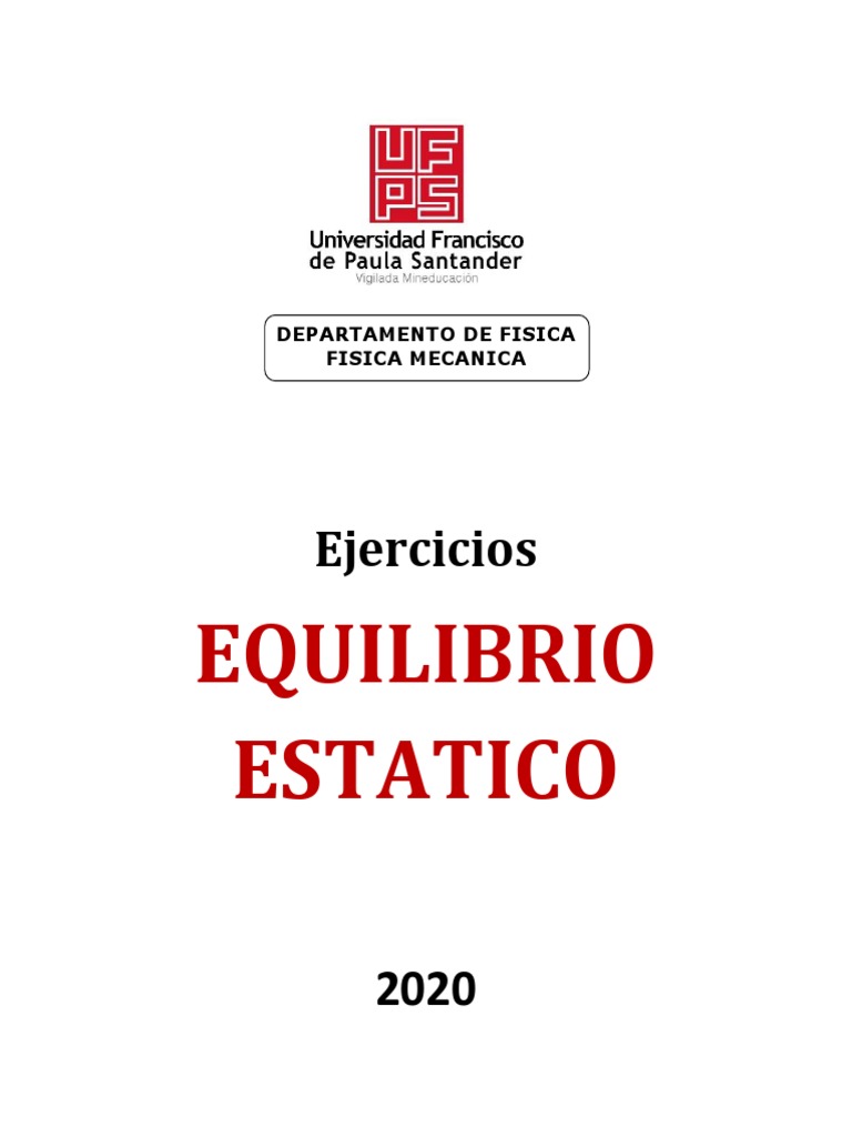 21 1 Taller Equilibrio Estatico 17 Nov Pdf Pdf Fricción Tensión