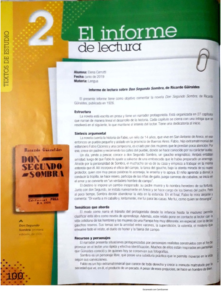 Informe de Lectura-Ejemplo | PDF