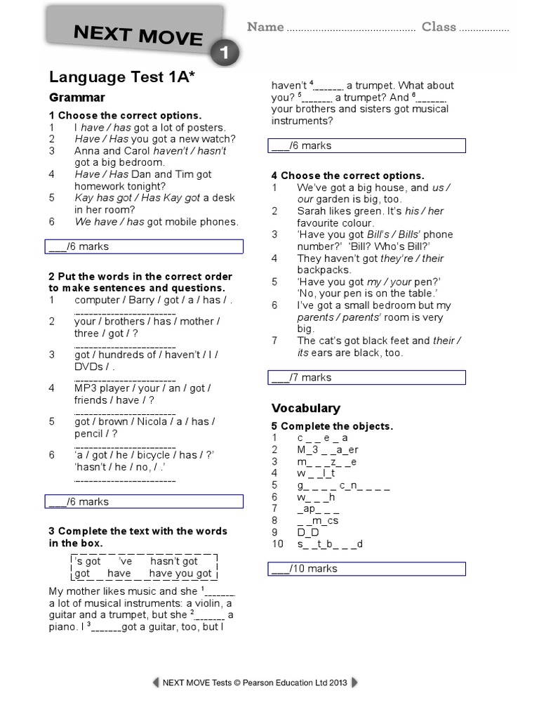 Language Test 1A : Grammar | PDF | Entertainment (General)