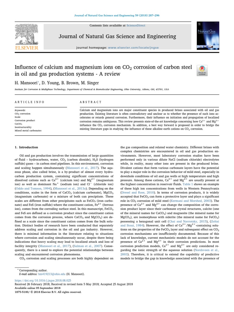 Journal of Natural Gas Science and Engineering 59 (2018) 287-296 | PDF ...
