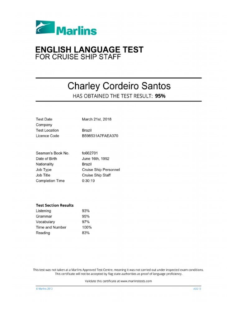 Marlins Test Platform, Print Certificates. | PDF