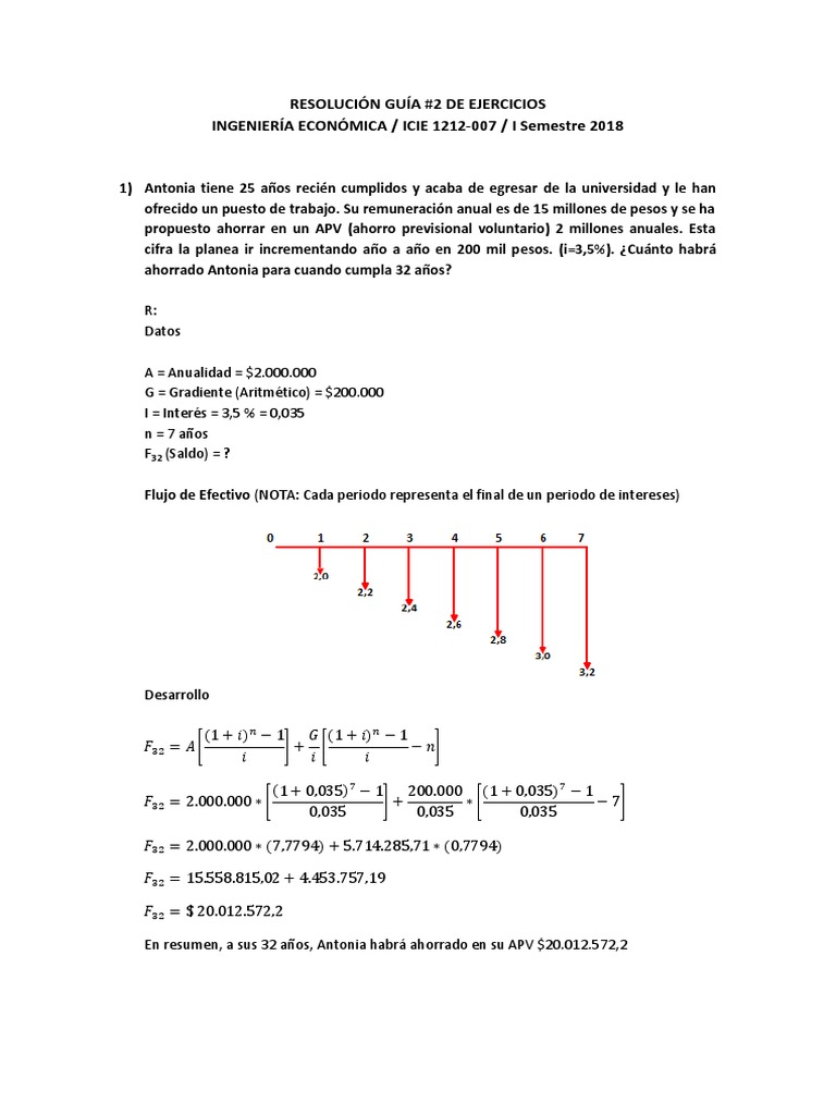 Guía #2 - Resolución Ejercicios IE ISem18 v0 | PDF | Pensión | Jubilación