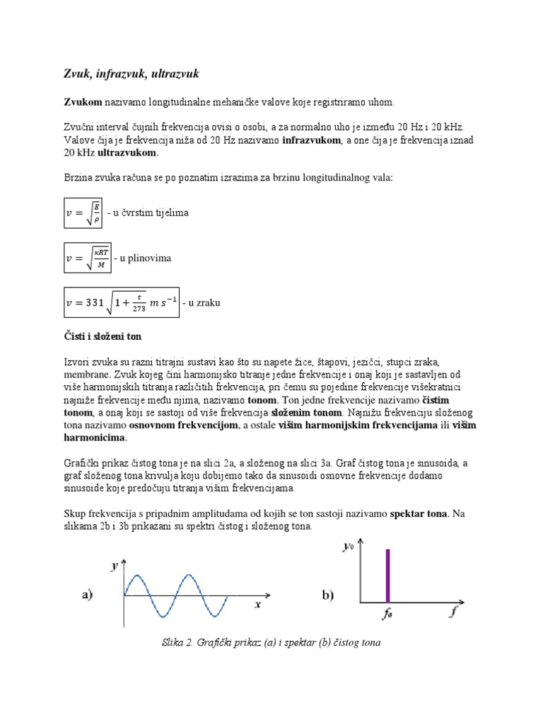 Zvuk, Ultrazvuk I Infrazvuk | PDF