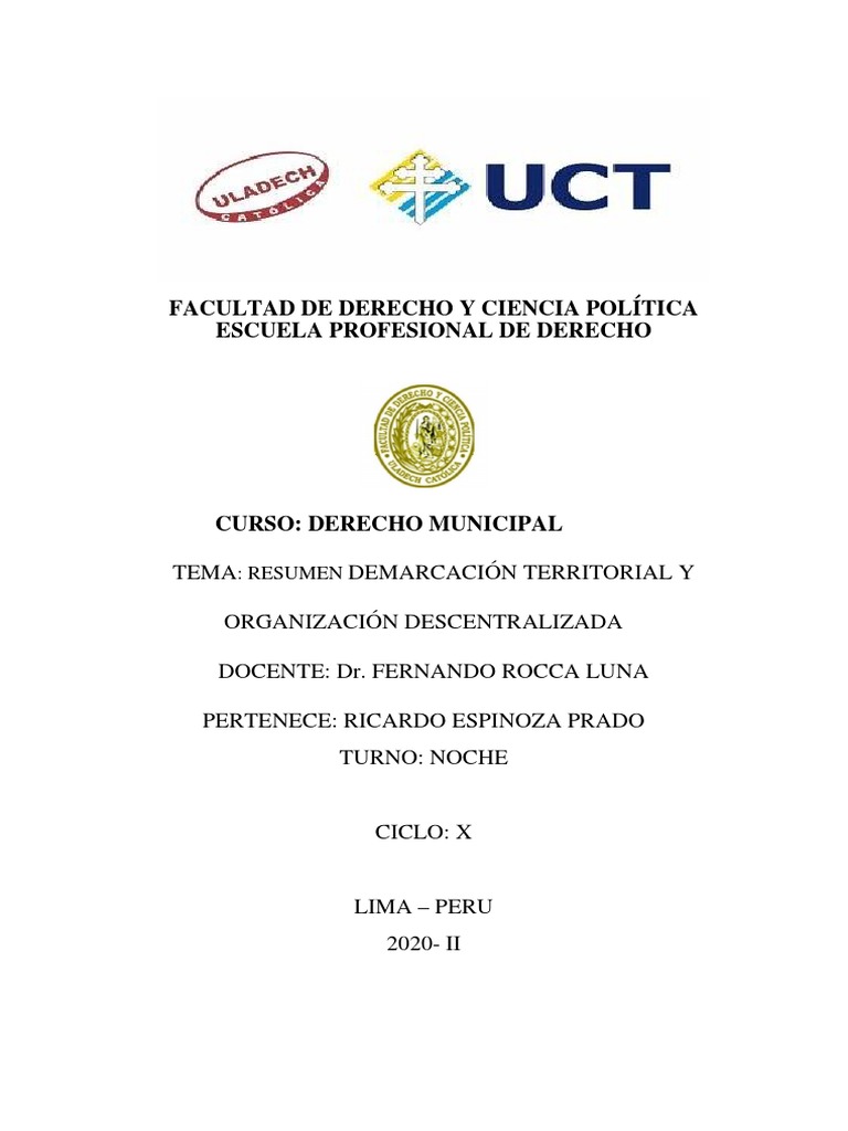 Demarcación Territorial y Descentralización | PDF | Descentralización ...